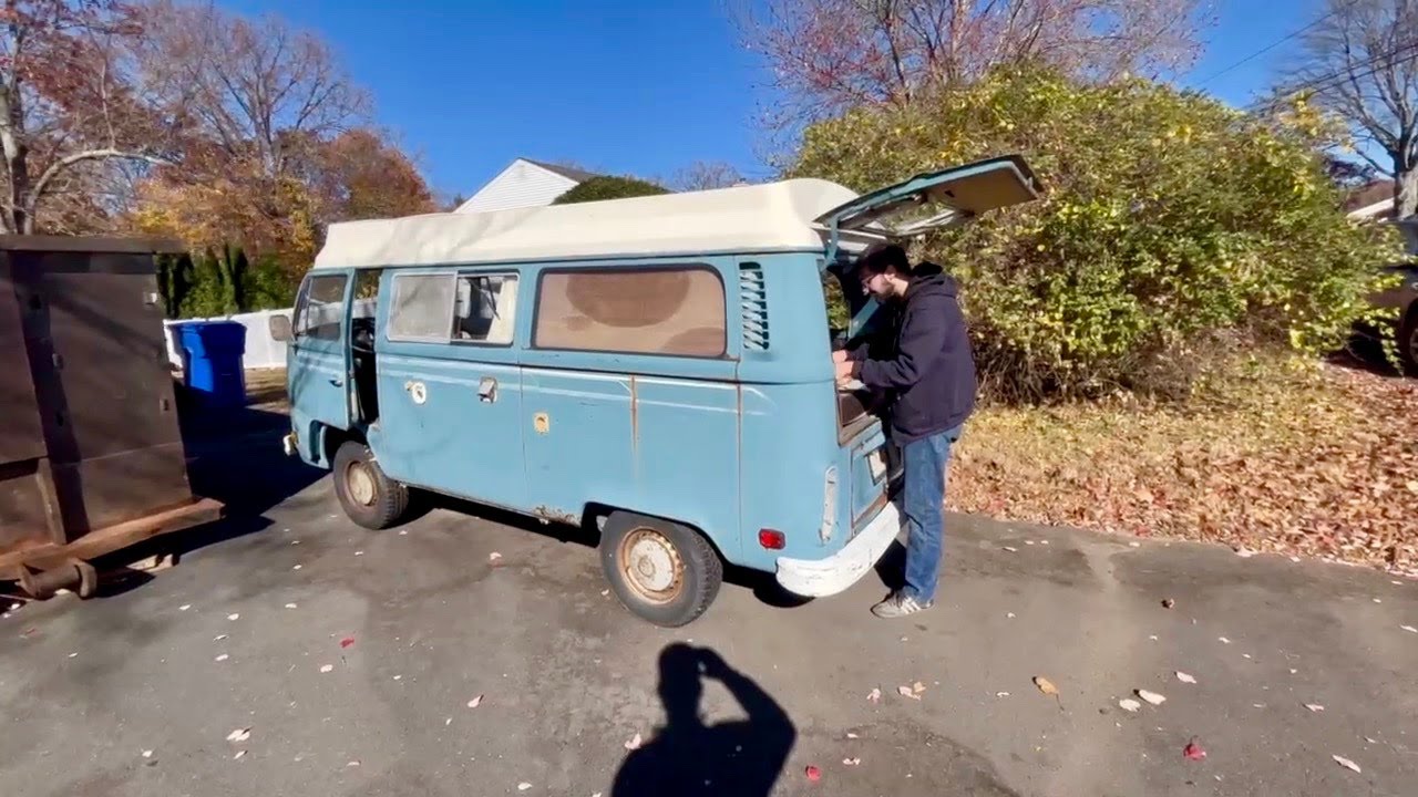 Will it Run & Drive? Cheap VW Bus - Driveway Camper Find. - YouTube