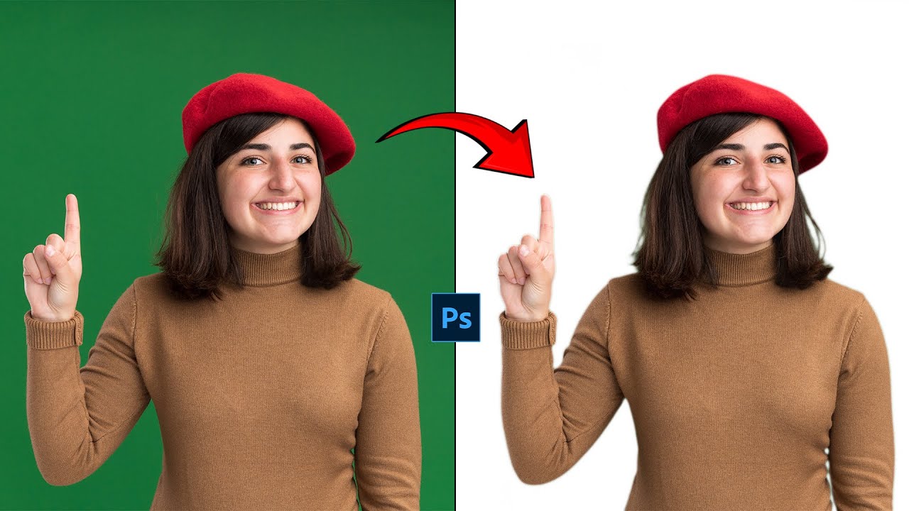 How to Remove Green Background From a Photo in Photoshop - YouTube
