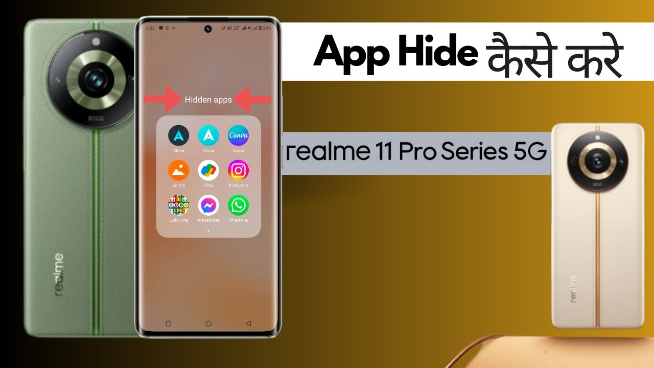 how to hide apps in Realme 11 pro 5g/Realme 11 pro me app hide kaise ...