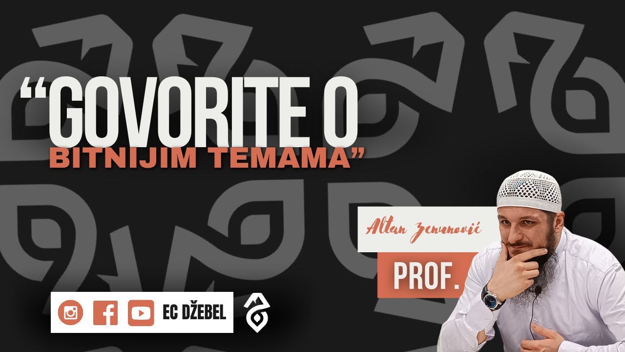 Altan Zenunović, prof. - "Govorite o bitnijim temama" - YouTube