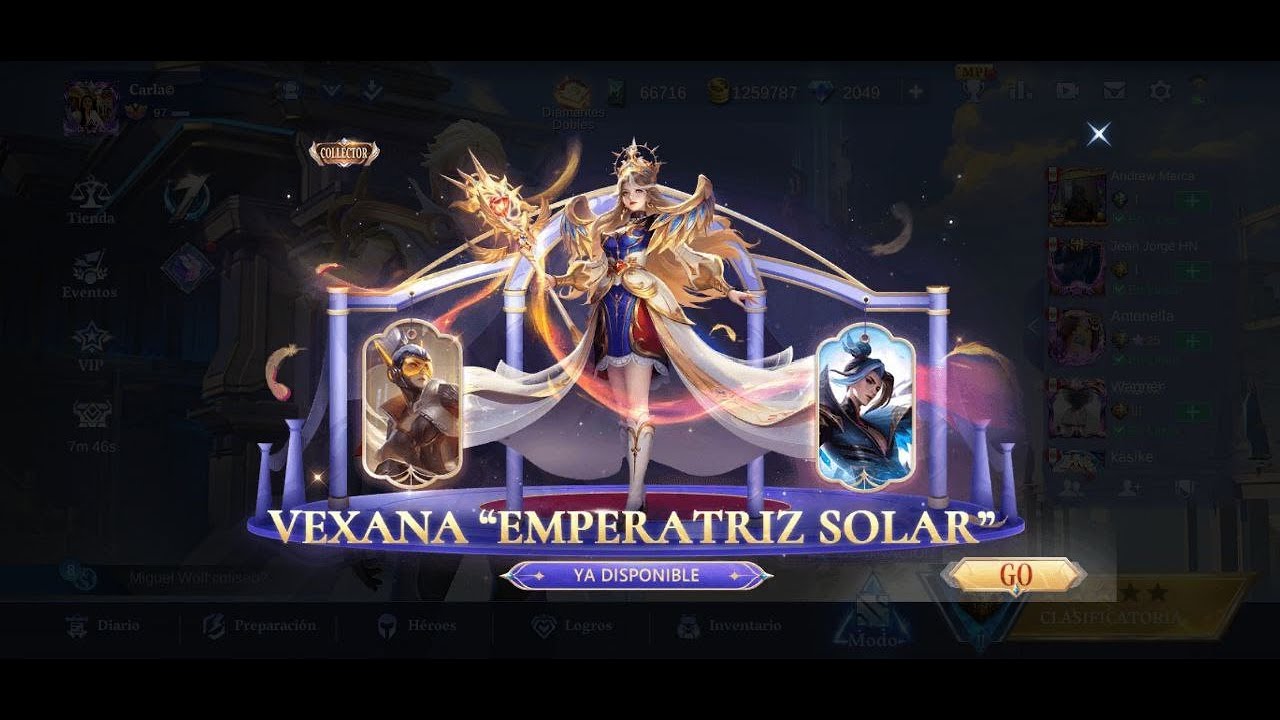 VEXANA LA EMPERATRIZ SOLAR | NUEVA SKIN COLLECTOR | MOBILE LEGENDS 2023 - YouTube