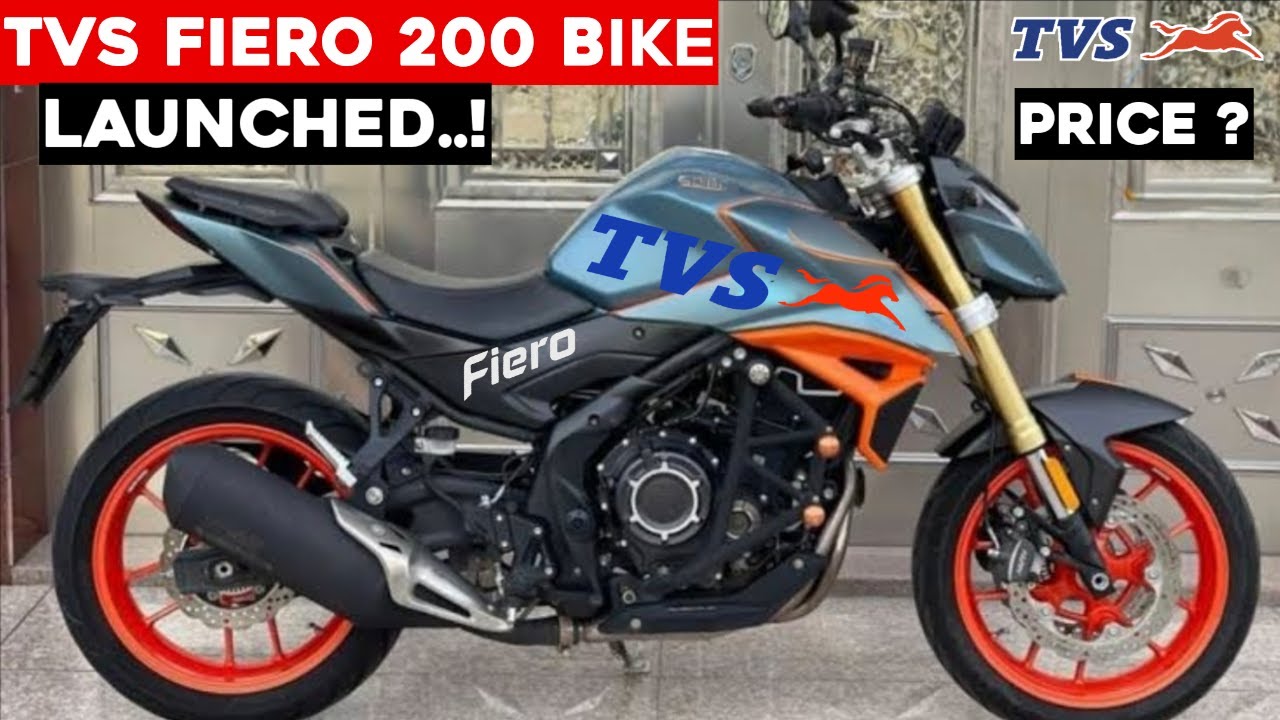 TVS Fiero 200 Bike Launched In India Price 1.30 Lakh & Speed 140Kmph ...