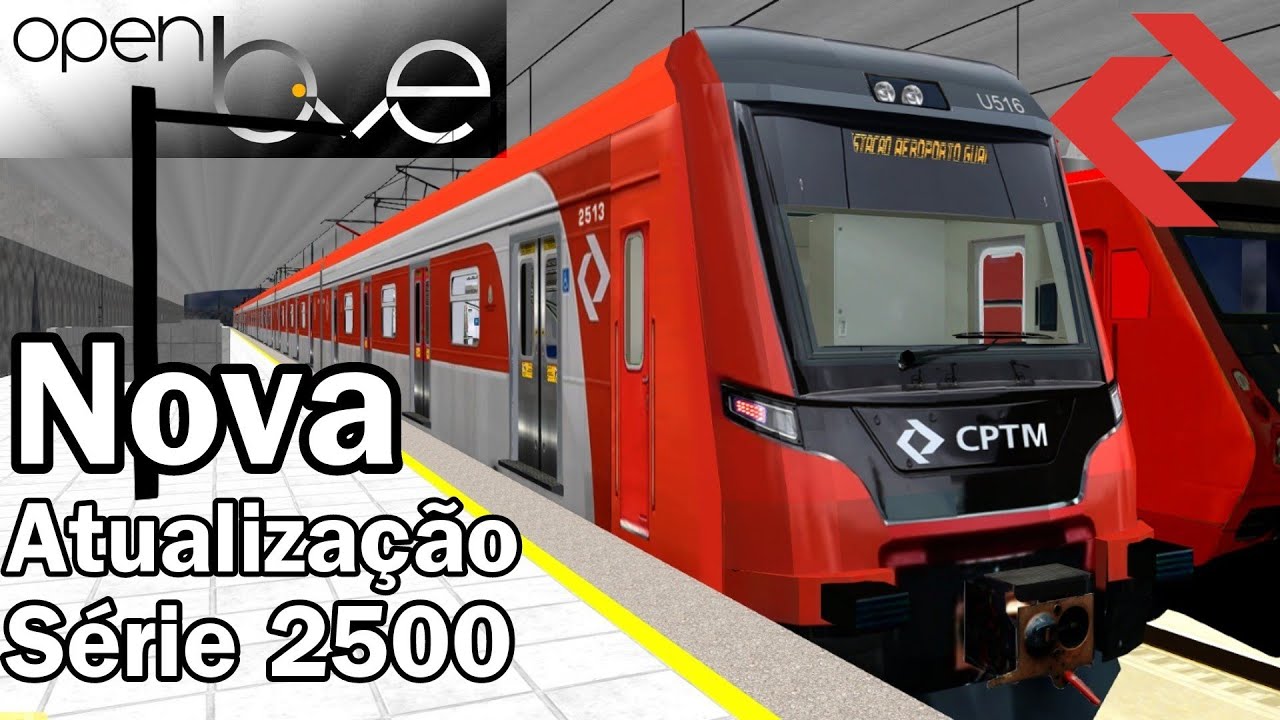 OpenBVE - NOVA ATUALIZAÇÃO do CCRC SÉRIE 2500 da CPTM! Engº Goulart X ...