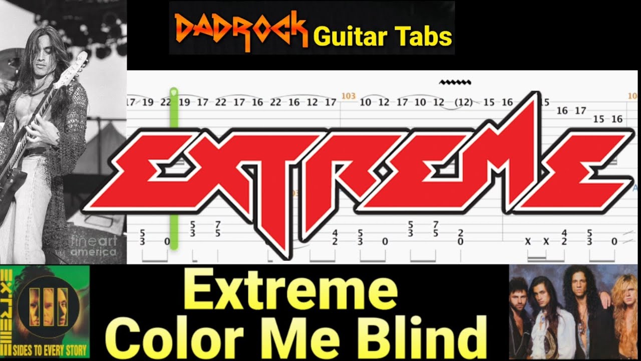 Color Me Blind - Extreme - Lead Guitar TABS Lesson - YouTube
