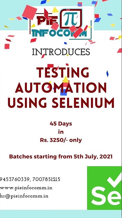 TEST AUTOMATION USING SELENIUM - YouTube