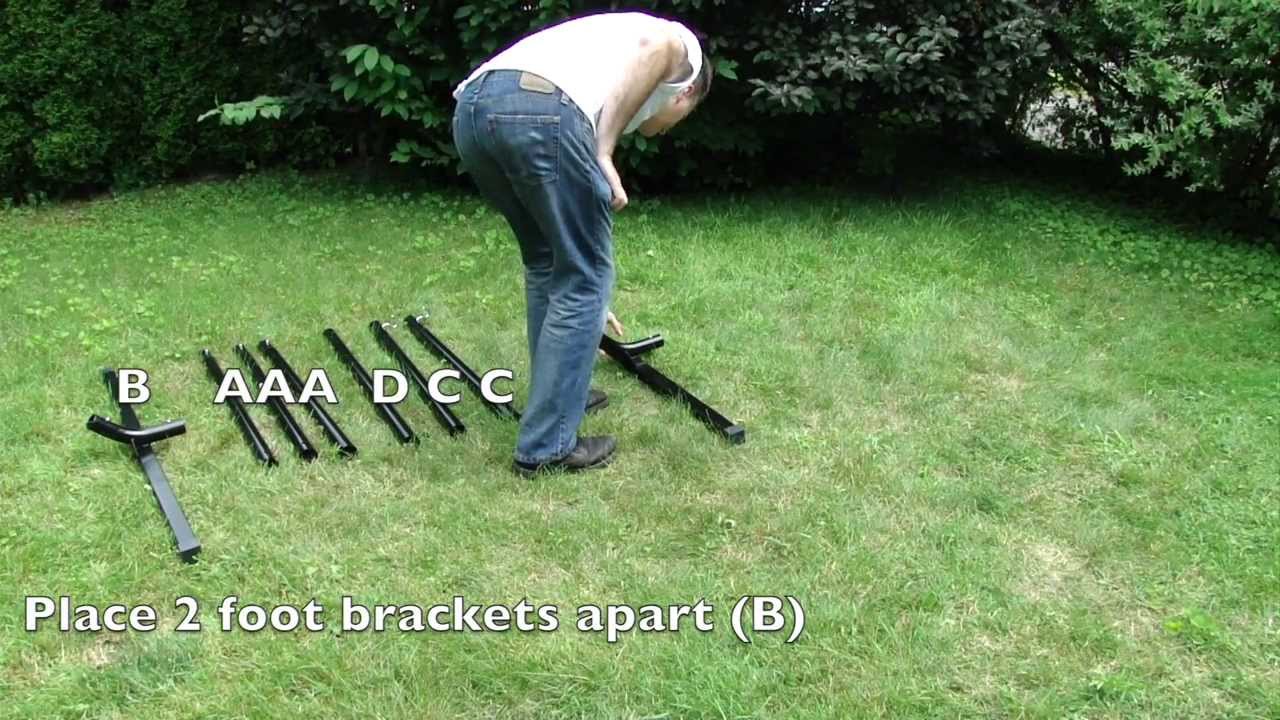 Deluxe Quilted Hammock with 3-Beam Stand - Stand Assembly by Hammock ...