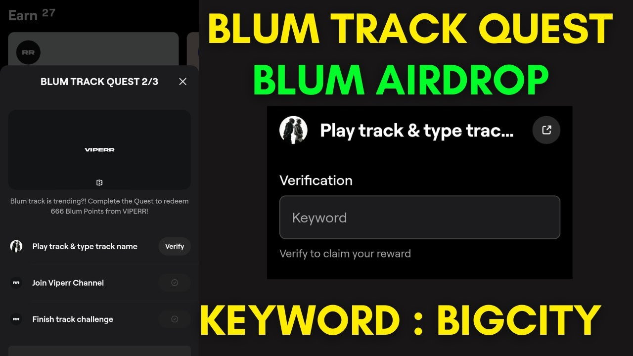 BLUM TRACK QUEST | BLUM TRACK QUEST COMPLETE | BLUM TRACK QUEST VERIFY ...