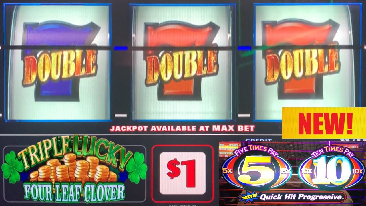 NEW! 9 line DOUBLE GOLD + 5x 10x Times Pay Quick Hits + 8x Crystal ...