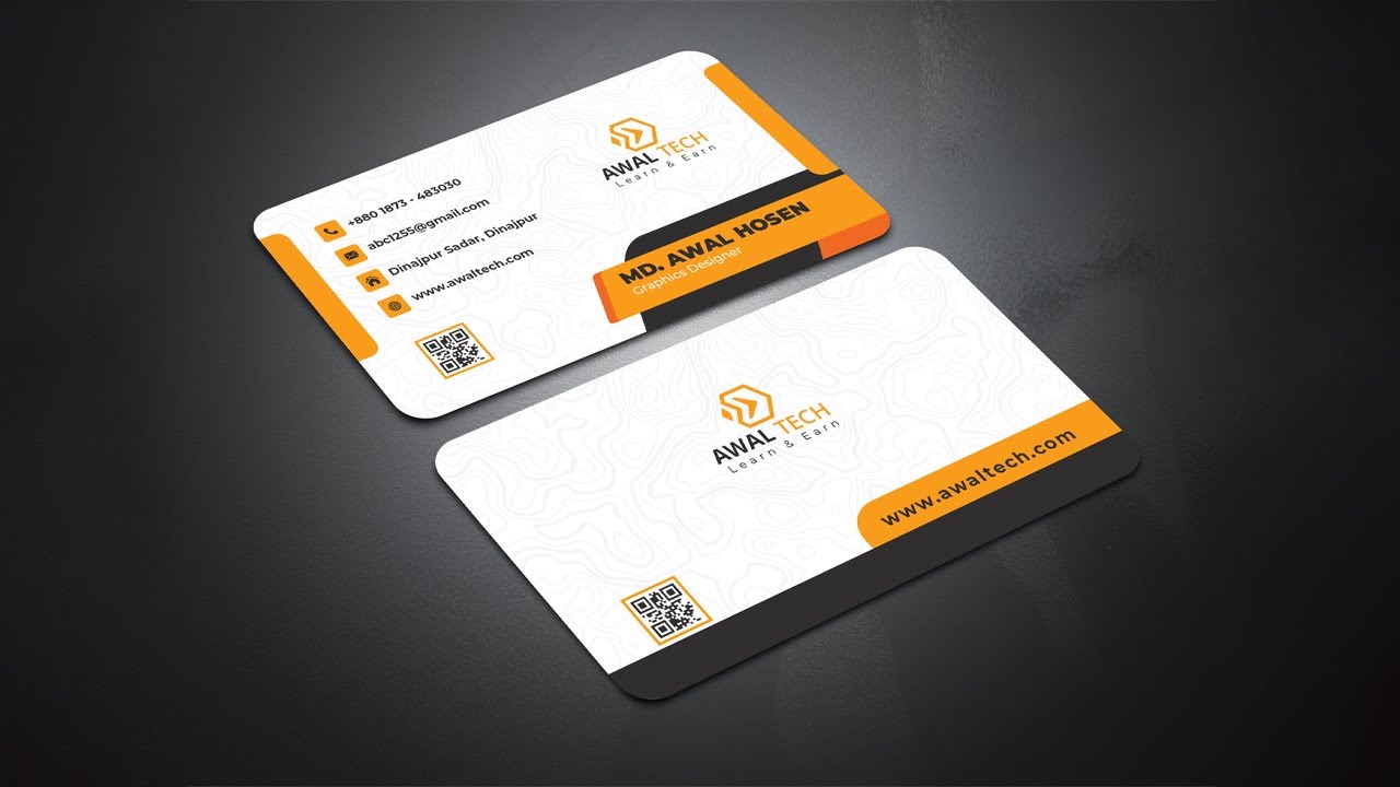 How to create a professional visiting card design in photoshop ...