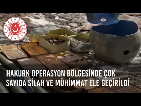 Irak’ın Kuzeyi Hakurk Operasyon Bölgesinde Mağarada Çok Sayıda Silah ve Mühimmat Ele Geçirildi