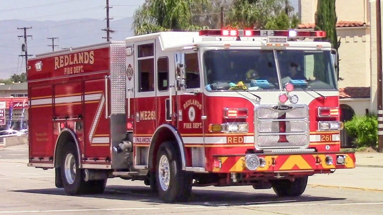 Redlands Fire Dept. Medic Engine 261 - YouTube