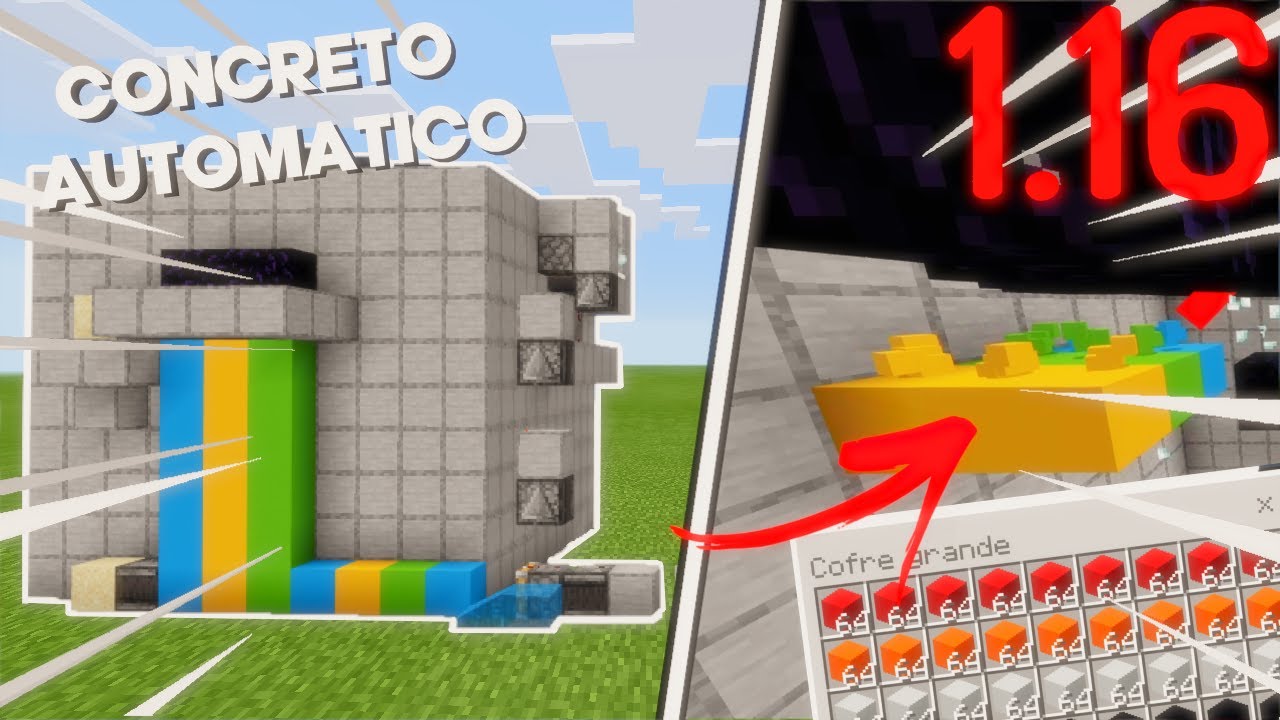 Minecraft Bedrock Granja De Concreto 100 AutomÁtica Minecraft Bedrock