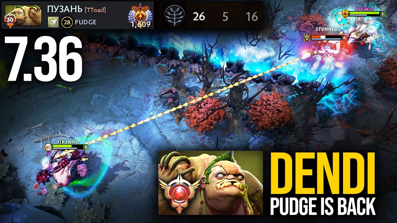 Dendi Pudge is Back in 7.36 | Pudge Official - YouTube