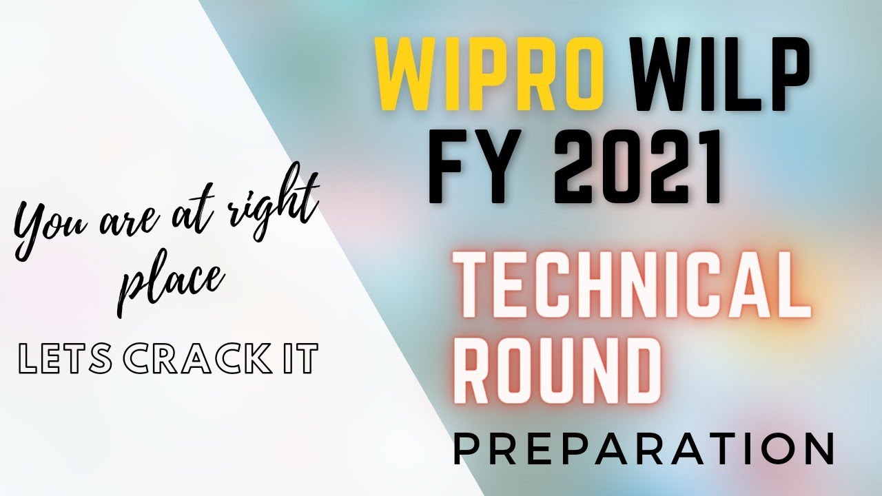 Wipro Wilp Fy 2021 Technical Round Preparation Important Questions For Technical Round Wipro