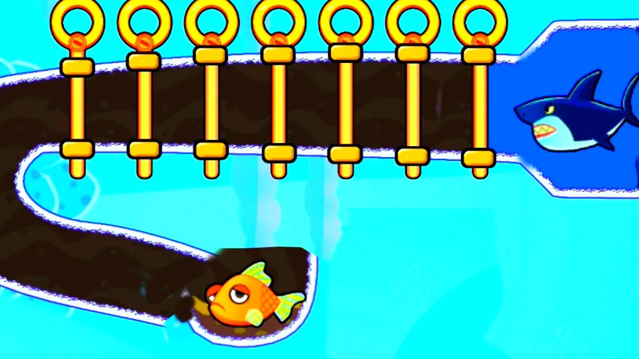 Save The Fish / pull the pin level android game save fish pull the pin puzzle / mobile game ...