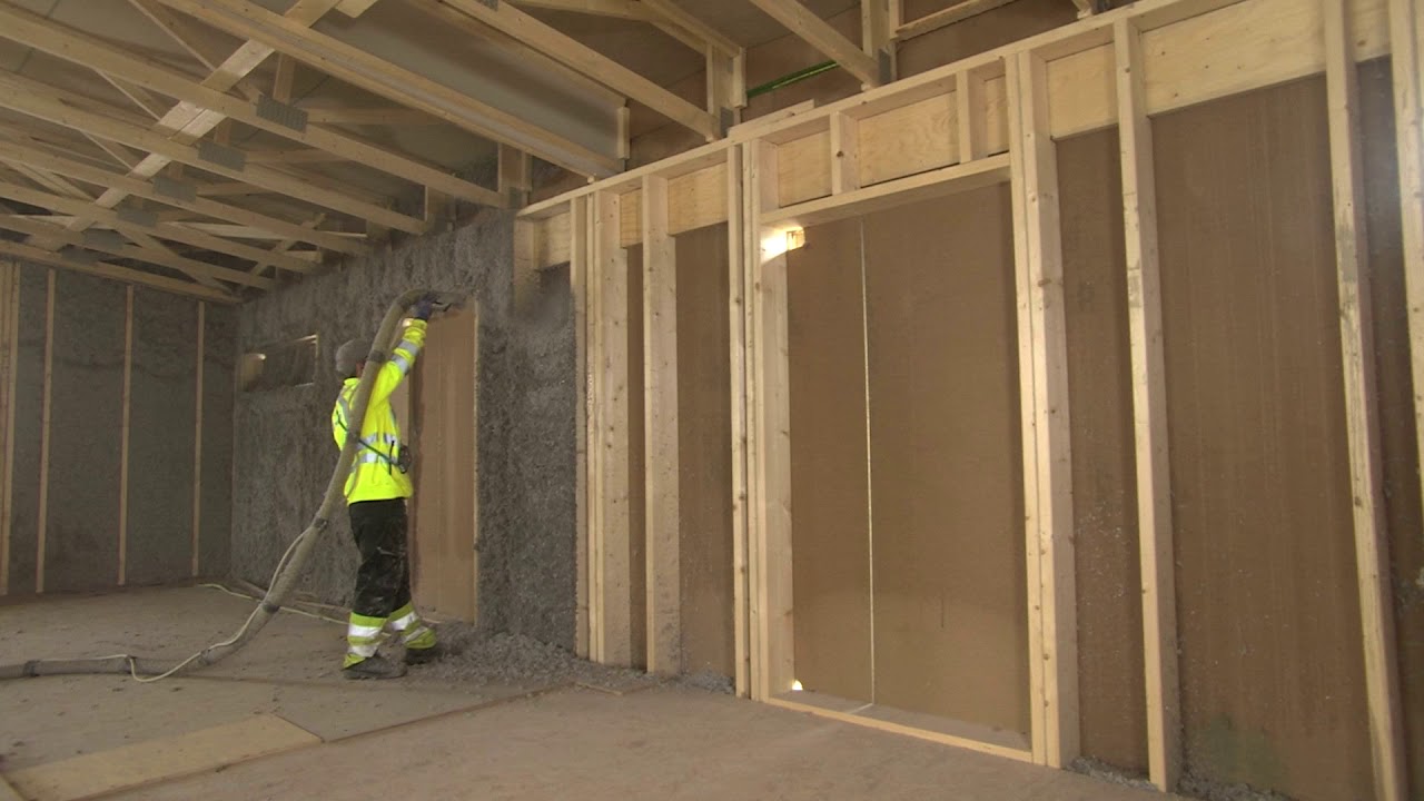 Installing Ekovilla blowing wool - YouTube