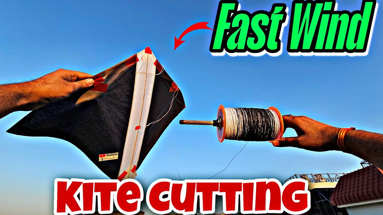Kite Flying in Fast Wind 🪁 Kite Cutting 🔥 desi Patangbazzi 💥 Wind Speed ...