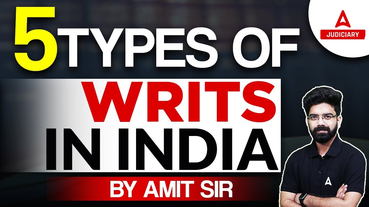 5 Types of Writs by Amit Sir | #judiciary #writs - YouTube