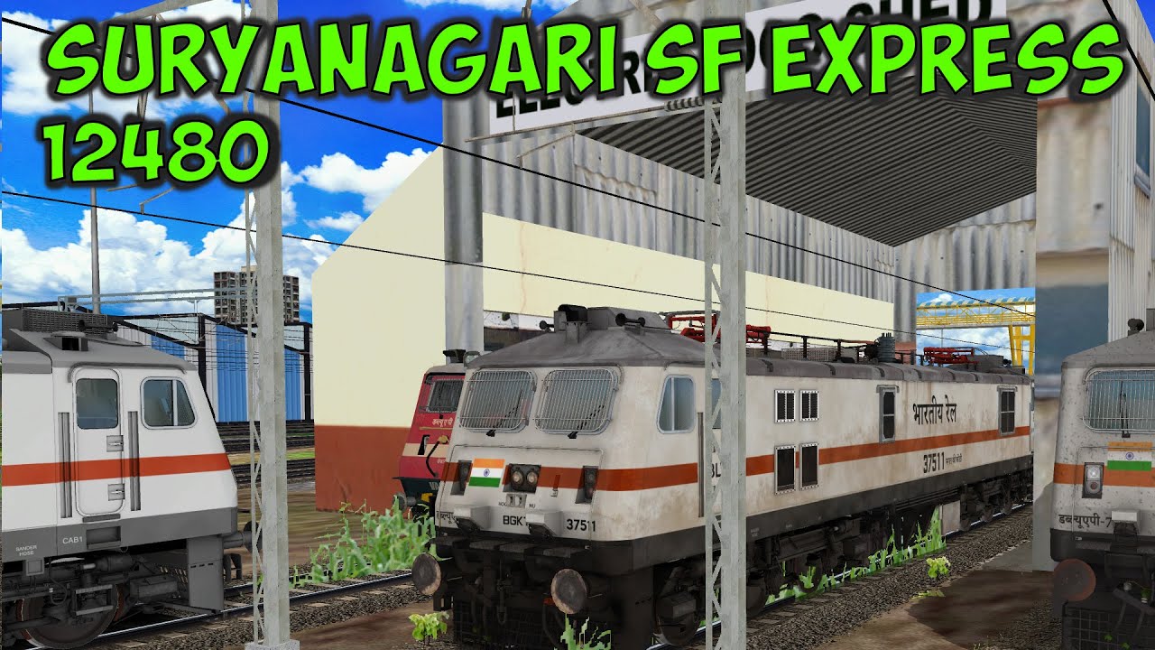 Bandra To Vapi | 12480 Suryanagari Superfast Express | MSTS Openrails | Live Gameplay - YouTube