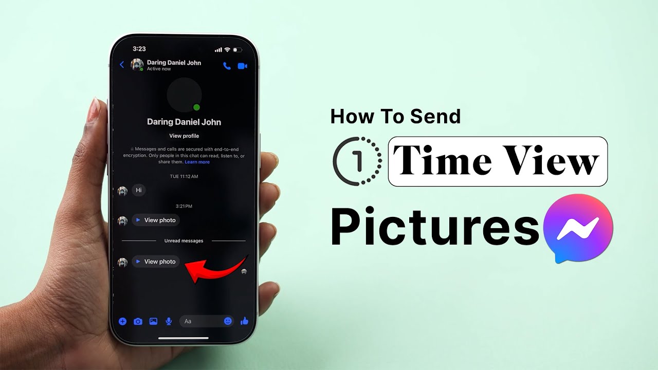 How to Send One Time View Pictures on Messenger? - YouTube