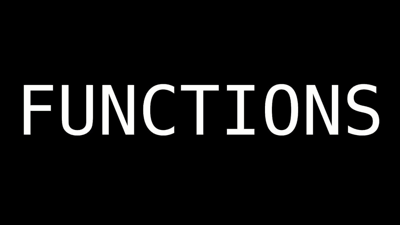 FUNCTIONS - YouTube