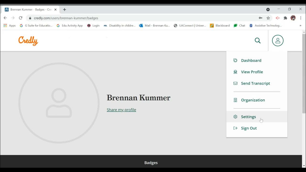 Credly Account Creation and Accept Badges - YouTube