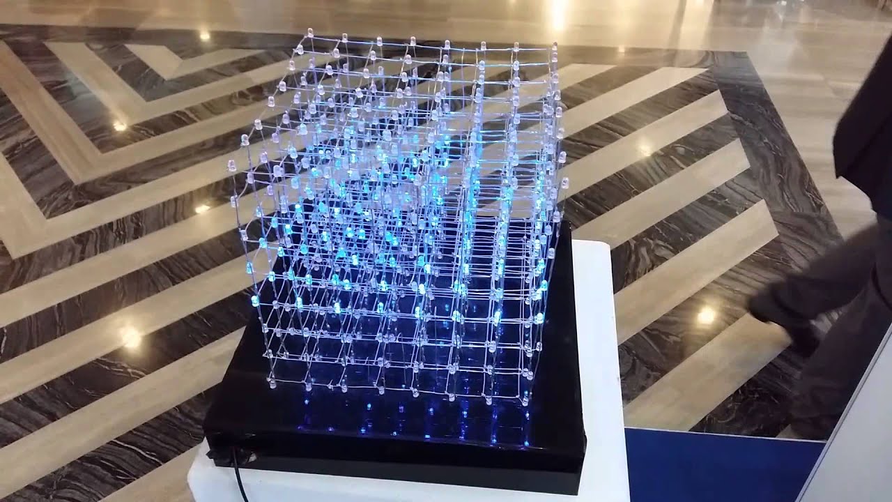 8 x 8 x 8 Matrix - 3D LED Art Cuboid with Dancing Light - YouTube