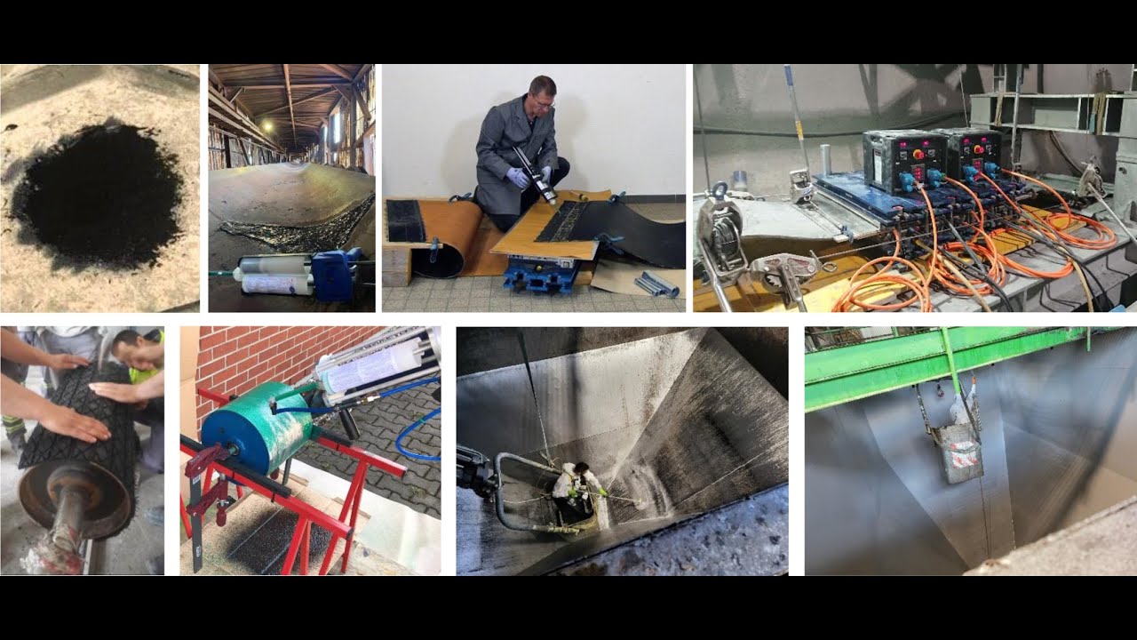 Conveyor belt repair: long rip, side rip, belt edge, holes and surface ...