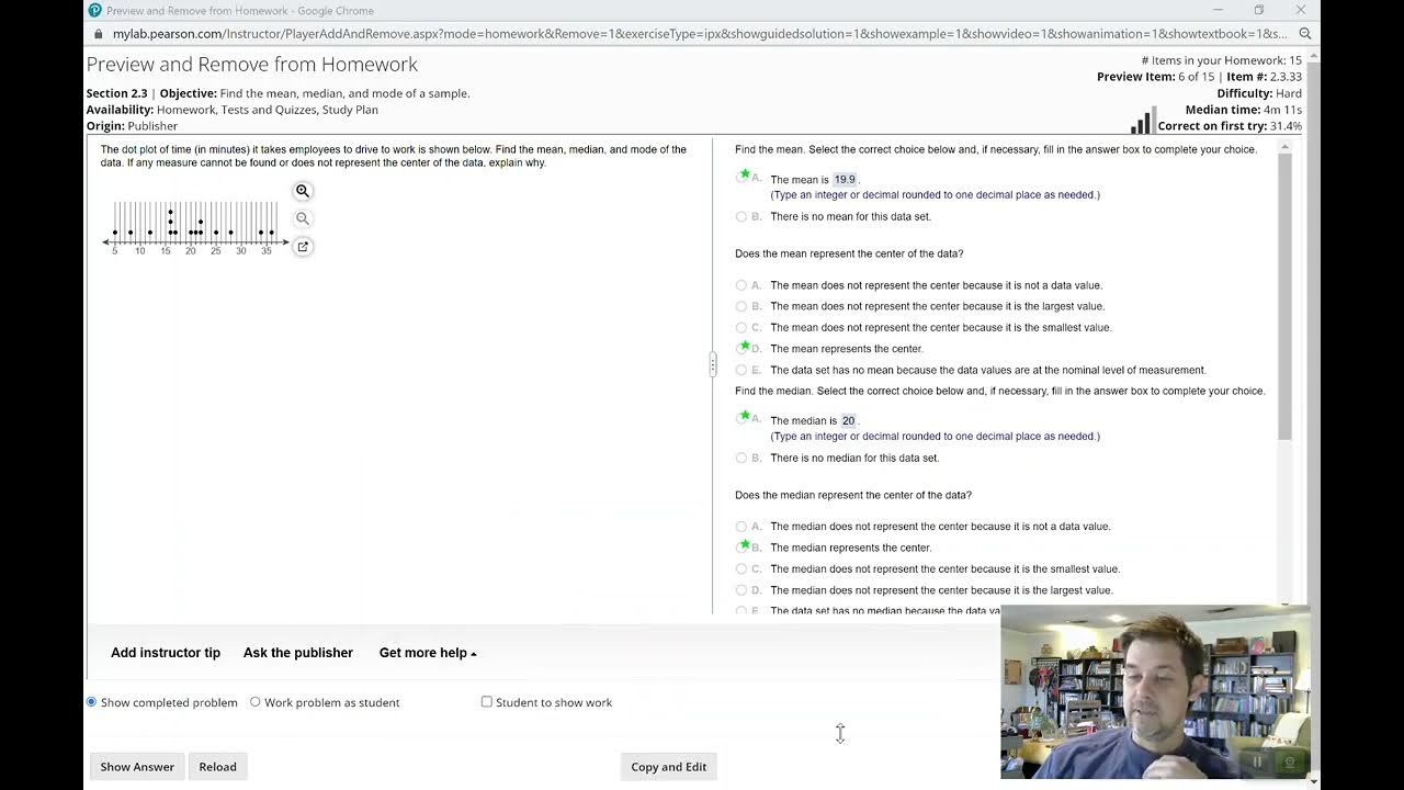 What is a dot plot? And how can we calculate the mean, median and mode with statcrunch? - YouTube
