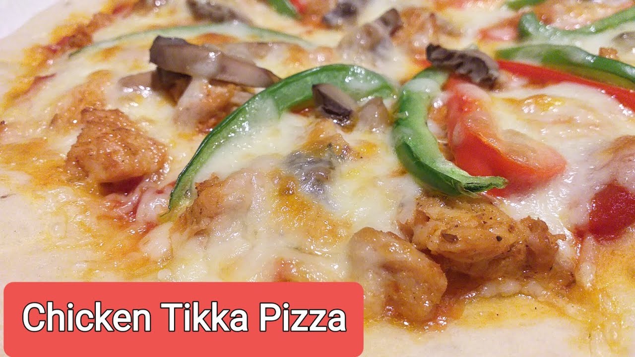 Pizza Chicken chikka | Chicken Tikka Pizza|Tikka recipe by Amina's ...