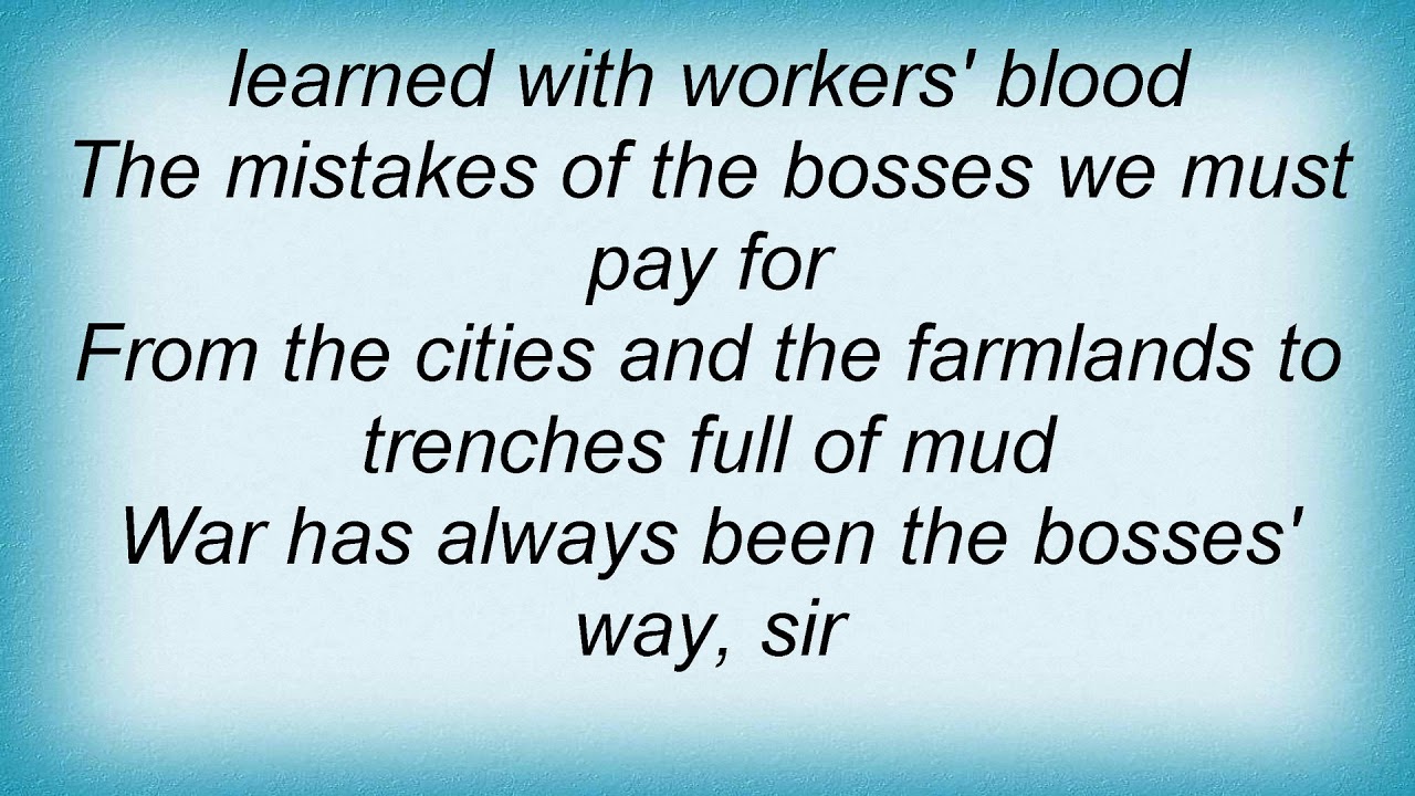 Billy Bragg - There Is Power In A Union Lyrics - YouTube
