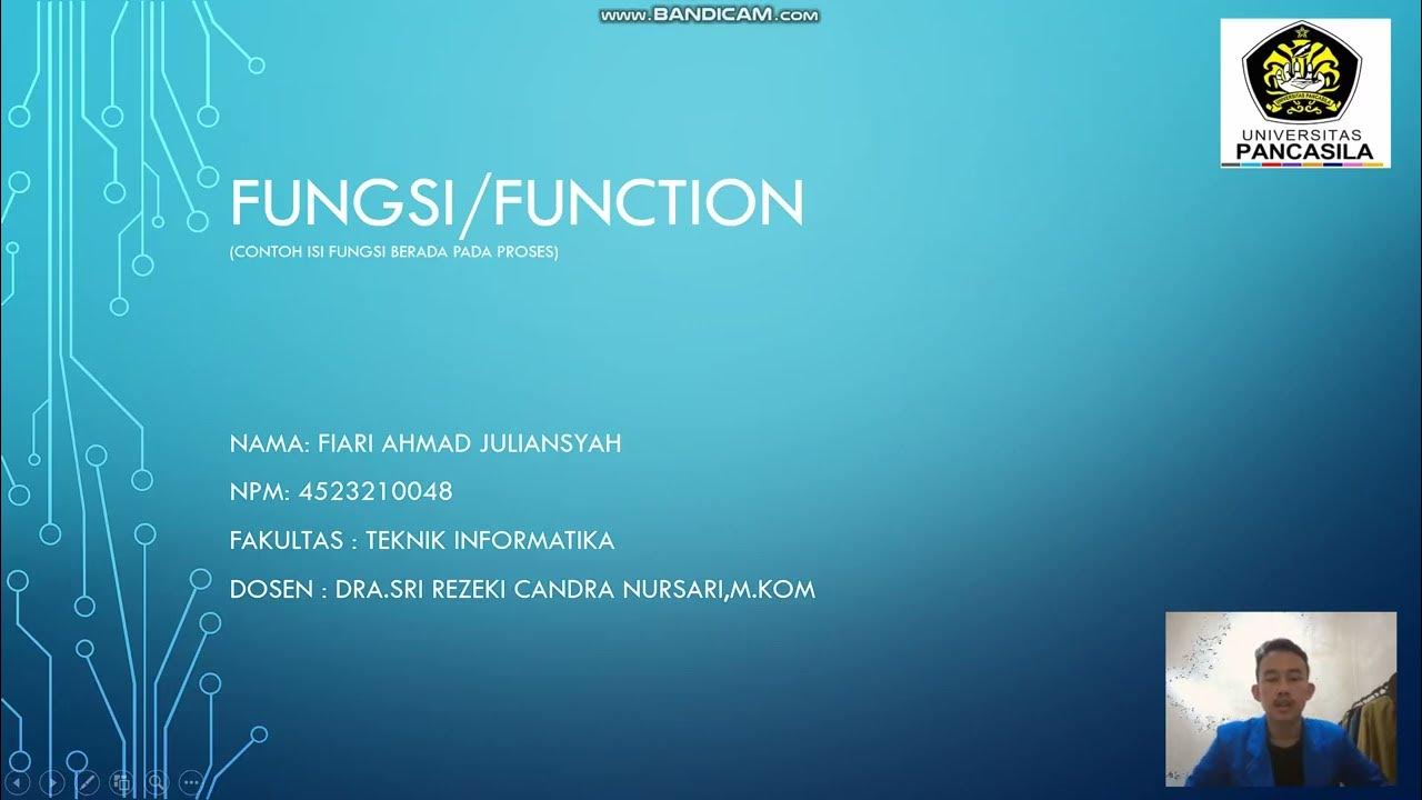 TUGAS BESAR TEORI ALGORITMA&PEMOGRAMAN - FUNCTION/FUNGSI - YouTube