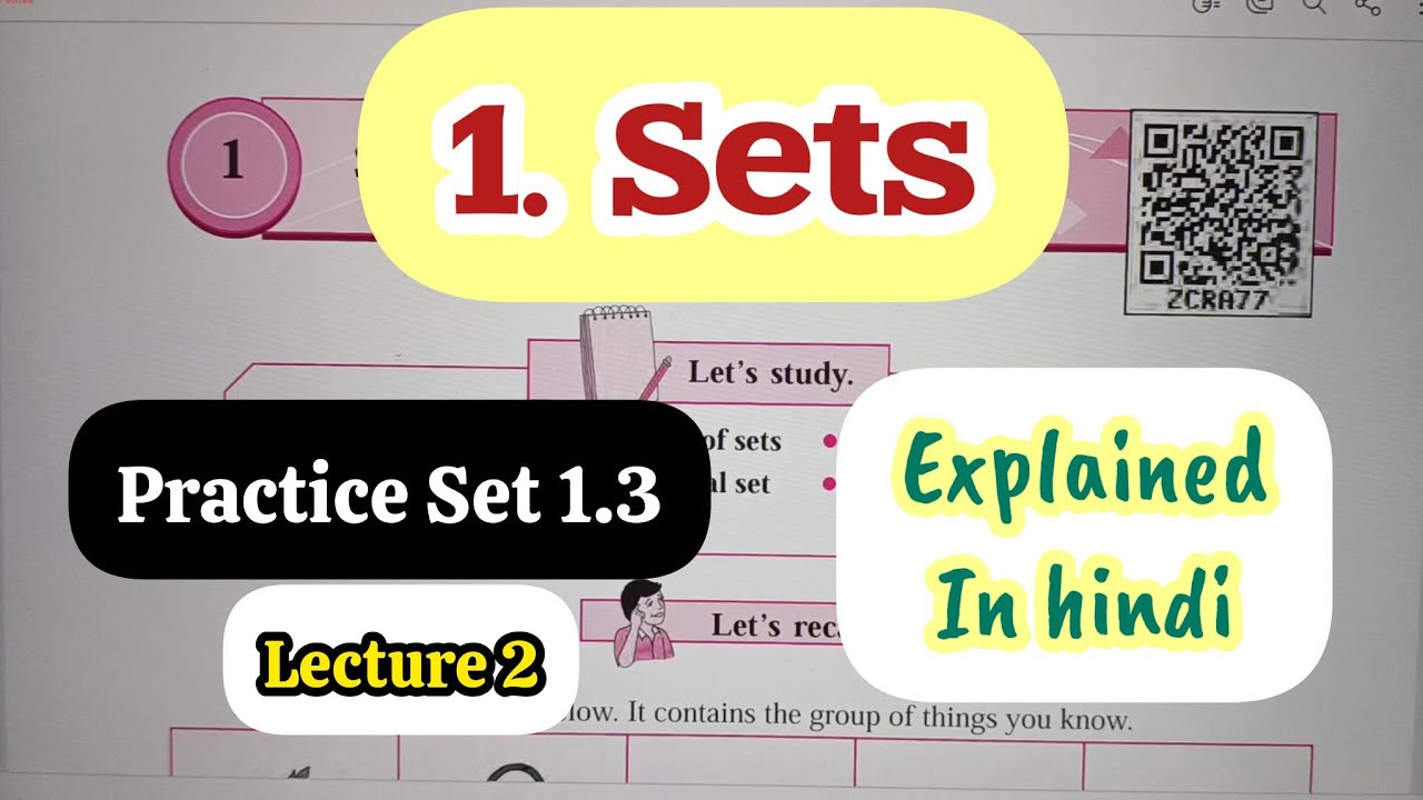 9th Std - Maths 1 - Chapter 1 Sets Practice Set 1.3 solved and ...