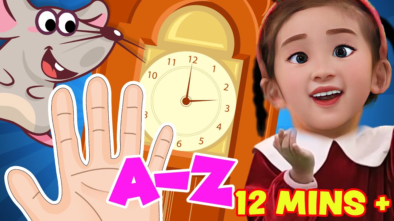 Hickory Dickory Dock with Baby Shark & Phonics Baby Shark Finger Family ...