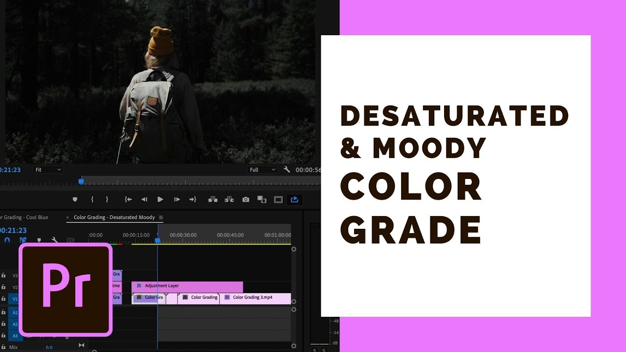 Desaturated Moody Color Grading in Premiere Pro [No LUTs] - YouTube