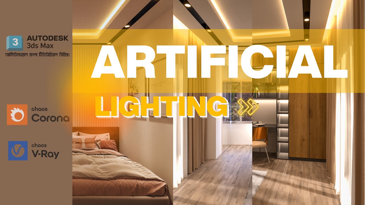 3Ds Max - Interior Lighting | How to setup Corona/V-Ray LIGHTING ...