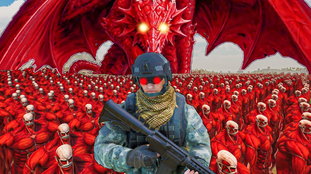 CAN 200 SUPER SOLDIER Attack COLOSSAL TITAN VOLCANO | Ultimate Epic ...