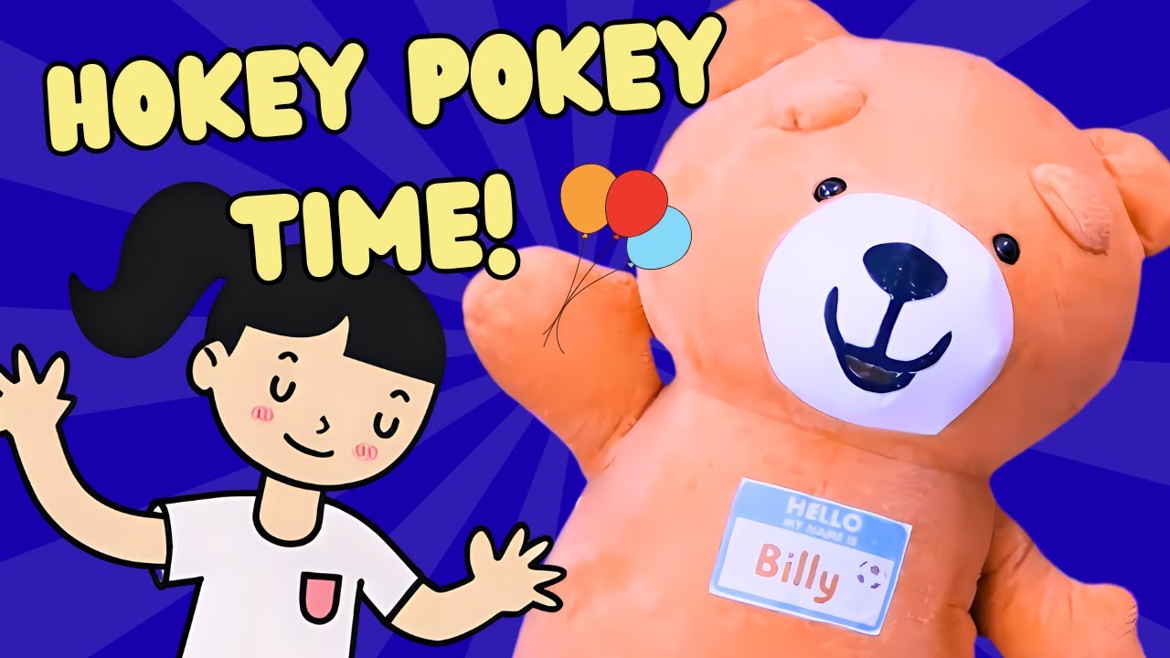 Hokey Pokey Dance for Kids 🐻 | Baby Bear Band | Fun Movement Song for ...