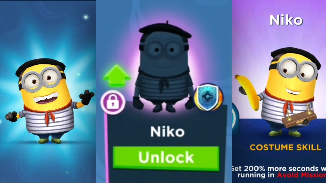 Minion Rush NIKO UNLOCK NEW COSTUME & Despicable Ops mission - YouTube