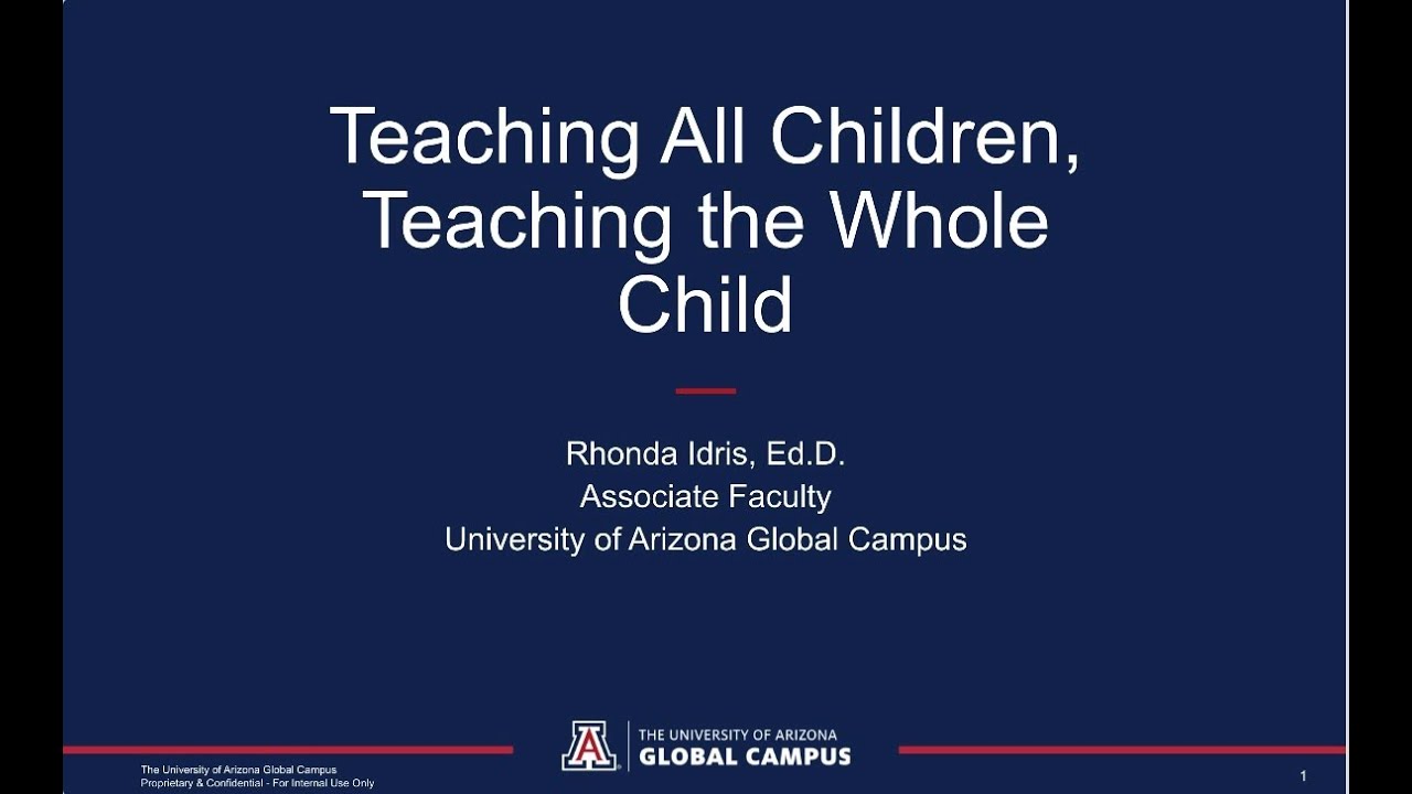 Teaching All Children, Teaching the Whole Child: Dr. Rhonda Idris - YouTube