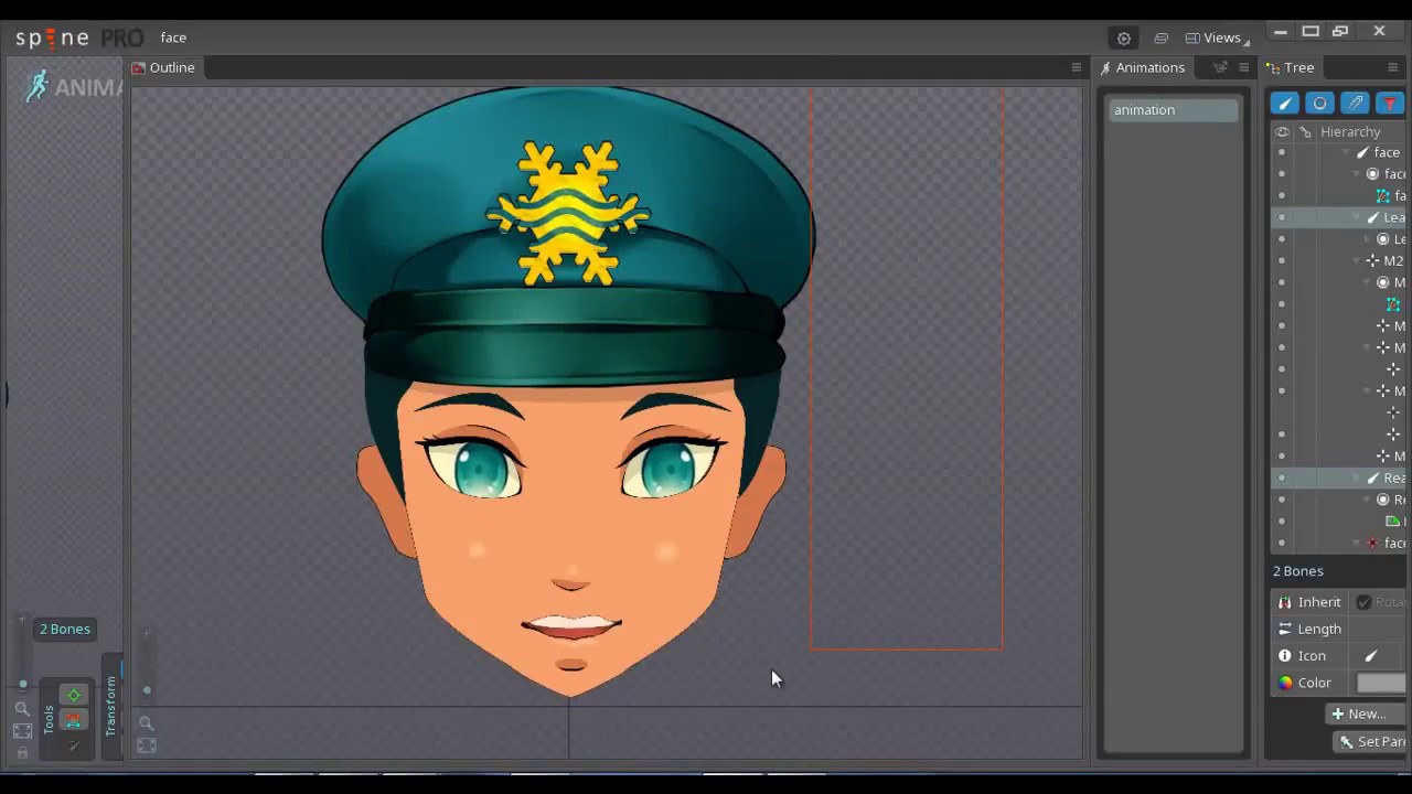 Spine animation on face . - YouTube