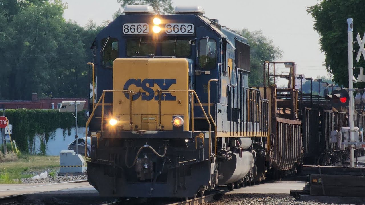 CSX SD50-3 8662 Leads W013 through Terre Haute, Plus Night Action in Sullivan, IN! 8-4-23 - YouTube