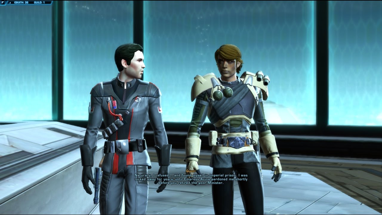 SWTOR The War for Iokath | Malavai Quinn reunion, Male Sith Warrior ...