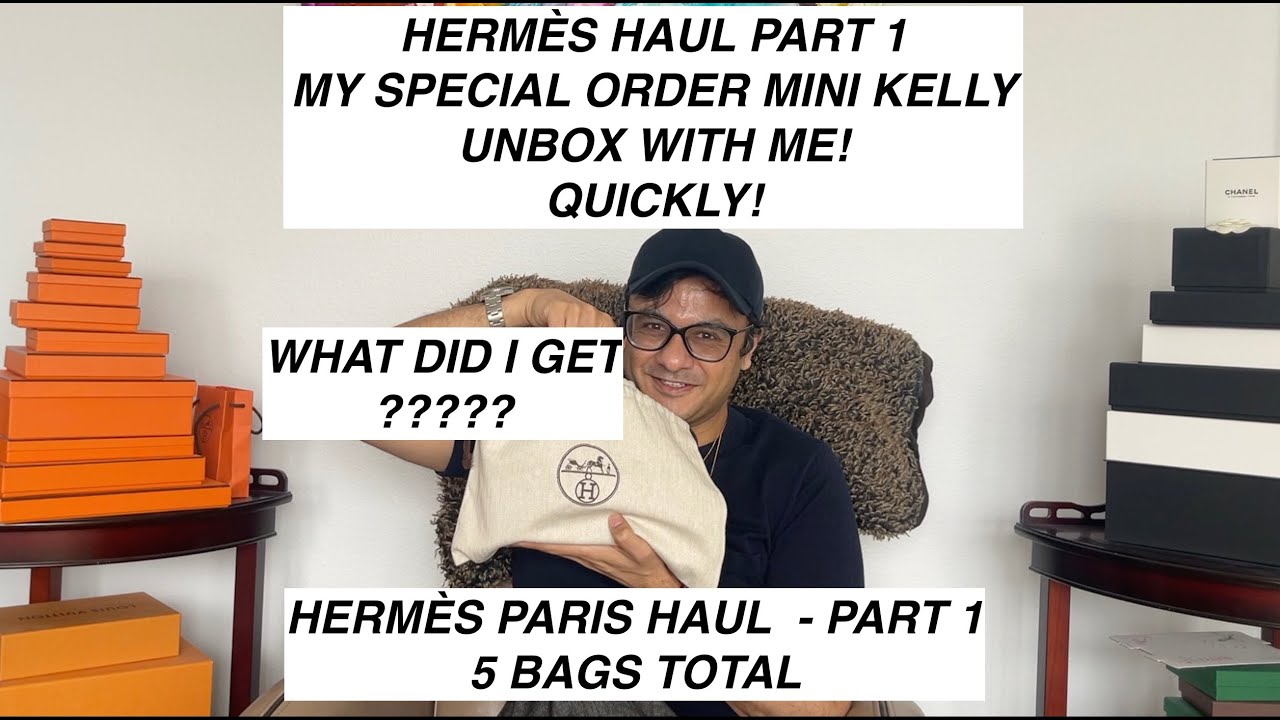 Hermès Special Order Mini Kelly Unboxing - Paris Hermès Holiday Haul ...