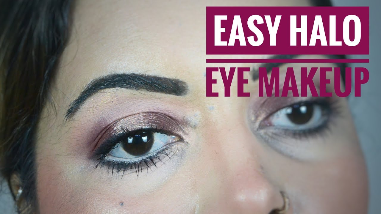 Easy Halo Eye Makeup Tutorial #makeuptutorial #haloeye #browneyemakeup - YouTube