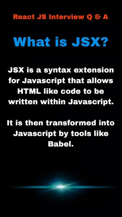 What Is Jsx Reactjs Shorts Viralvideo Youtube