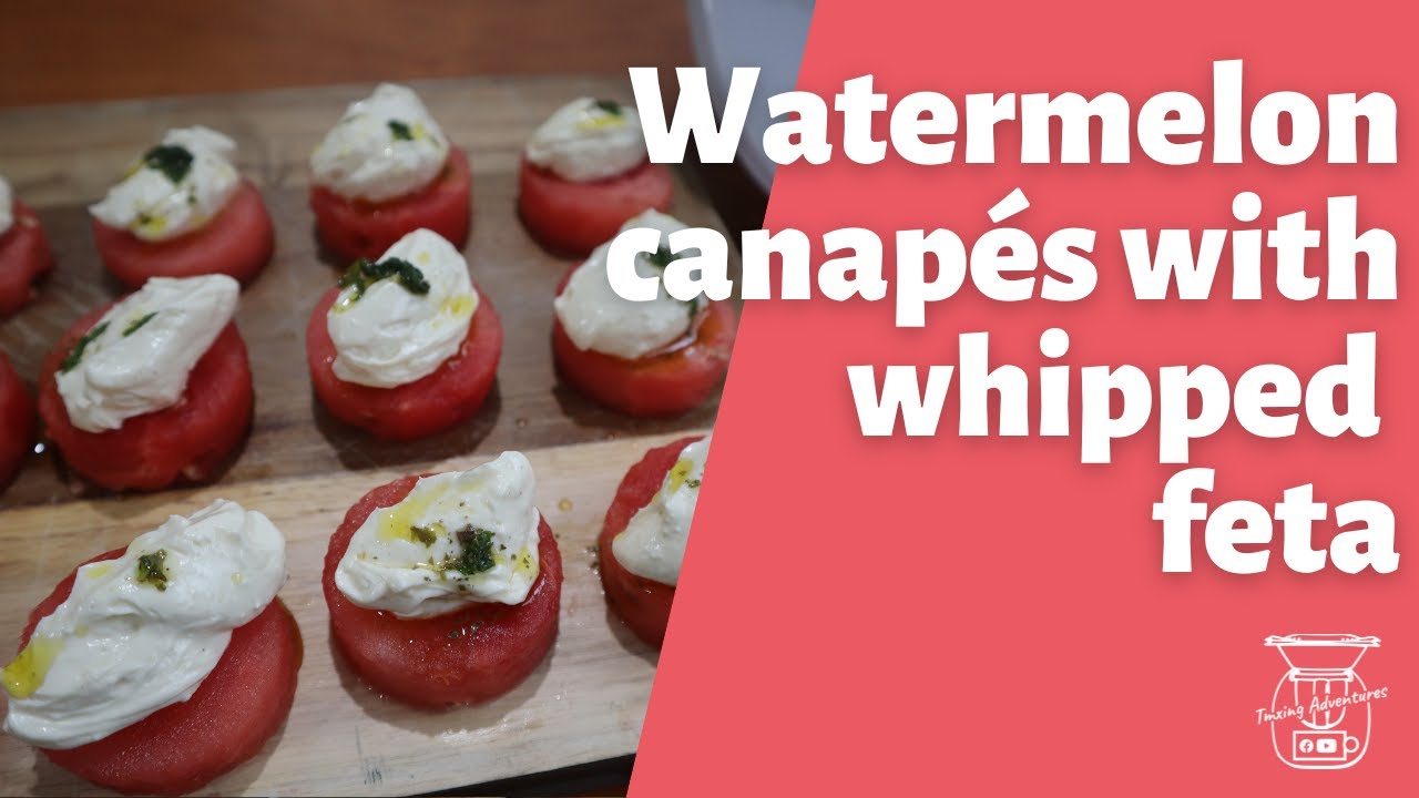 Watermelon Canapés with Whipped Feta - YouTube