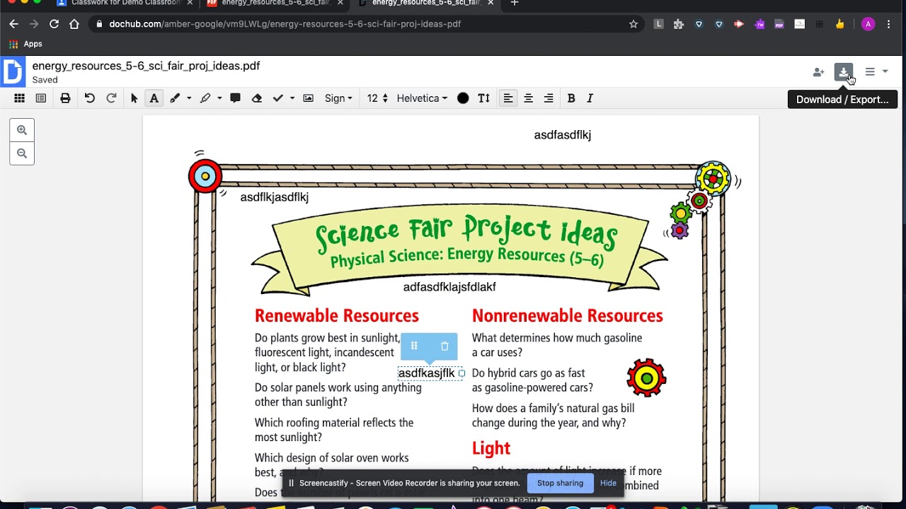How to fill out and upload a PDF to Google Classroom - YouTube