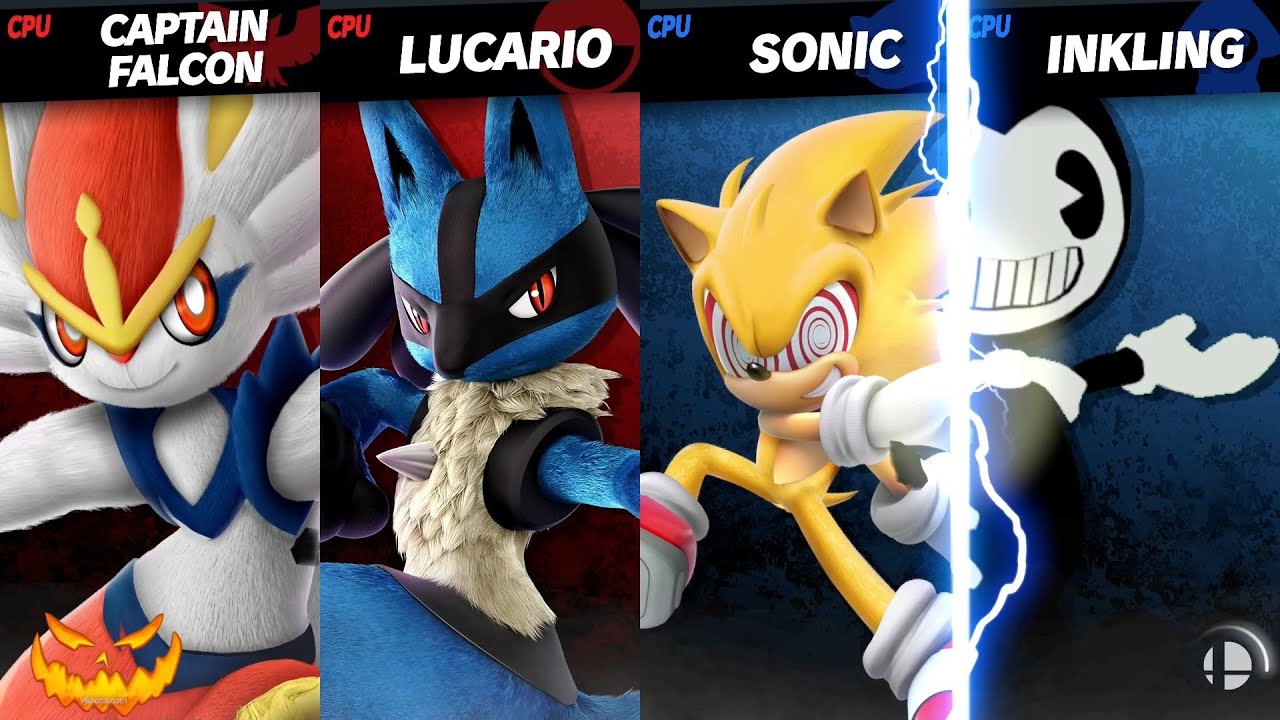 Cinderace and Lucario vs Fleetway Super Sonic and Bendy - YouTube