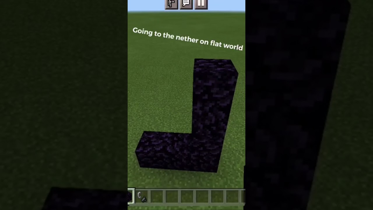 Going to nether on flat world!!! (Insane) - YouTube
